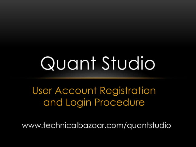 Quant studio login | PPT