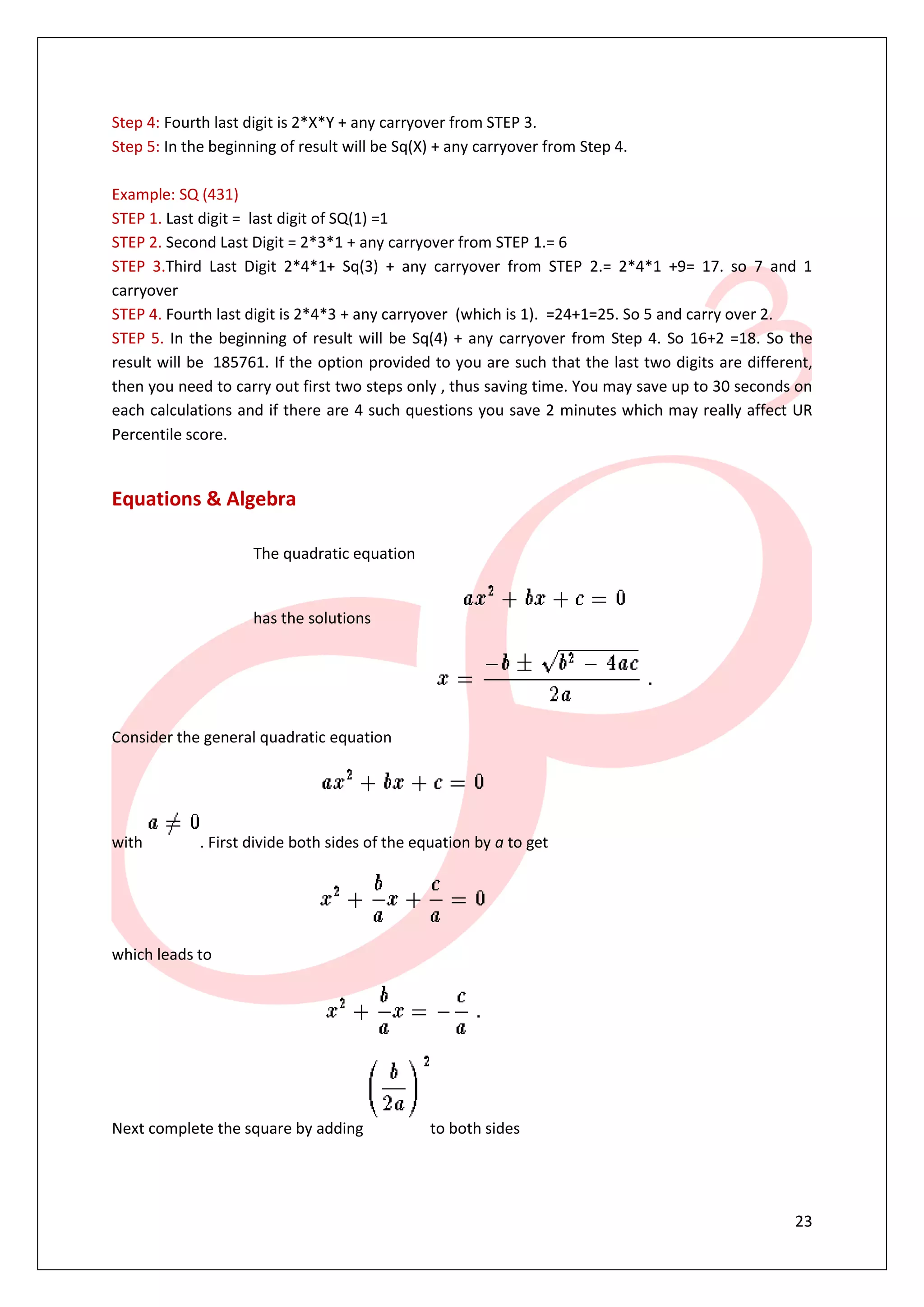 Quantitative Aptitude Test (QAT)-Tips & Tricks | PDF