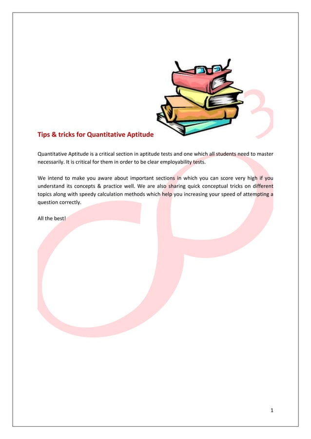 Quantitative Aptitude Test (QAT)-Tips & Tricks | PDF