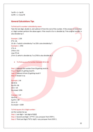 Quantitative Aptitude Test (QAT)-Tips & Tricks | PDF