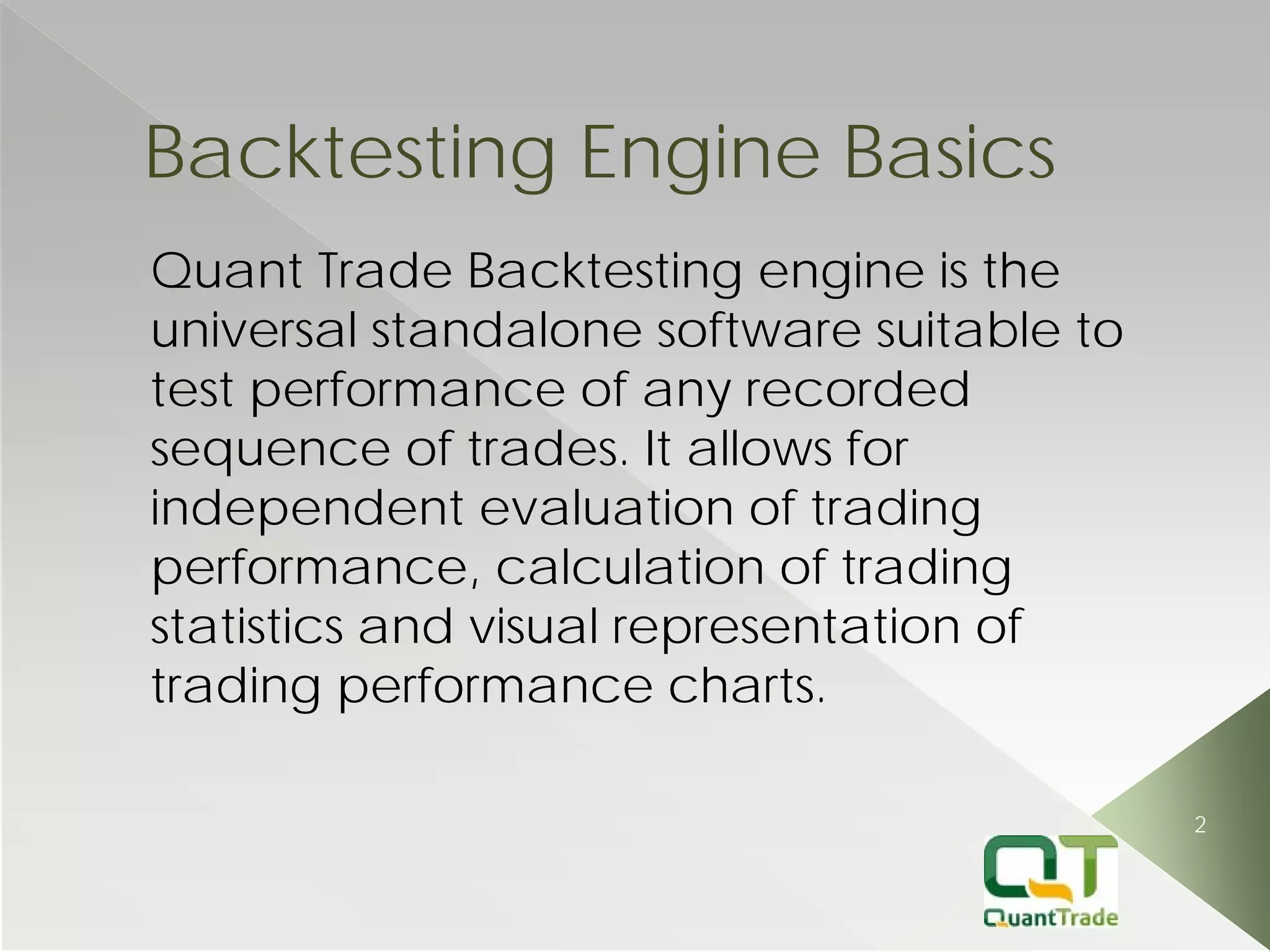 Backtesting Engine for Trading Strategies | PDF | Business Accounting ...