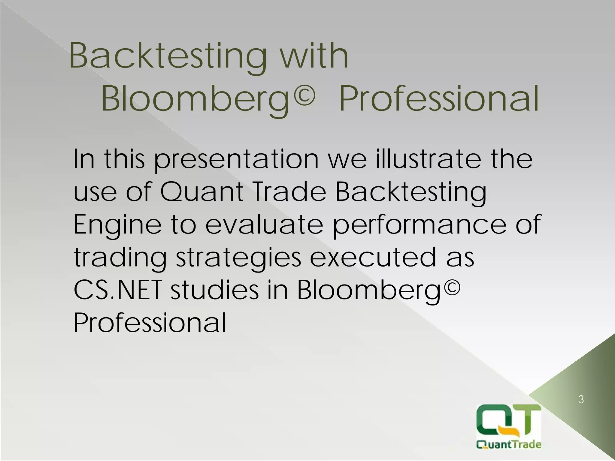 Backtesting Engine for Trading Strategies | PDF | Business Accounting ...