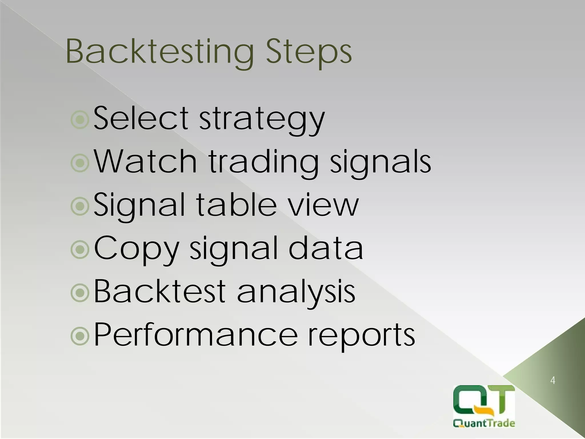 Backtesting Engine for Trading Strategies | PDF | Business Accounting ...