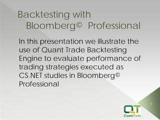 Backtesting Engine for Trading Strategies | PDF