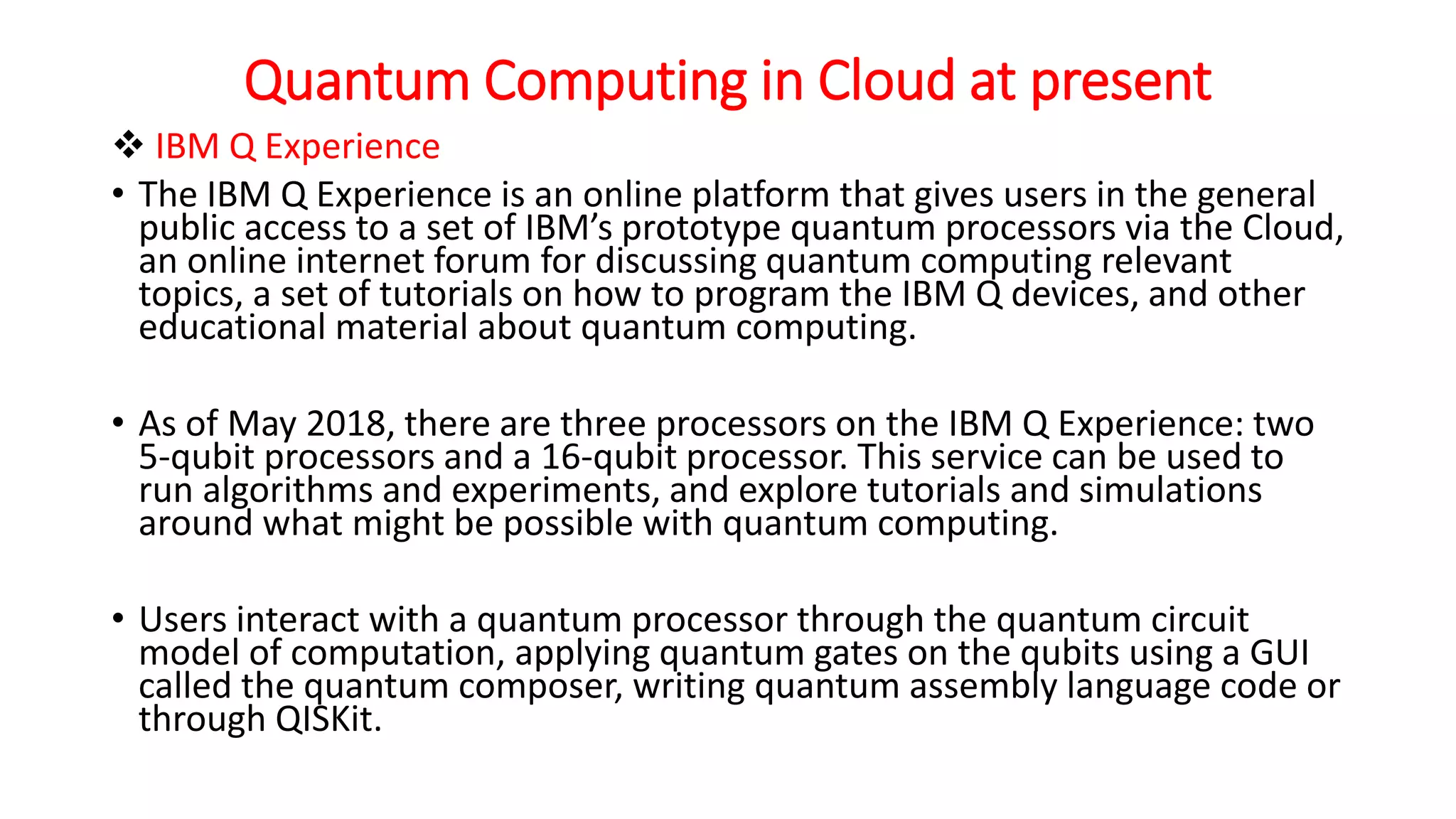 Quantum Computing in Cloud | PPTX