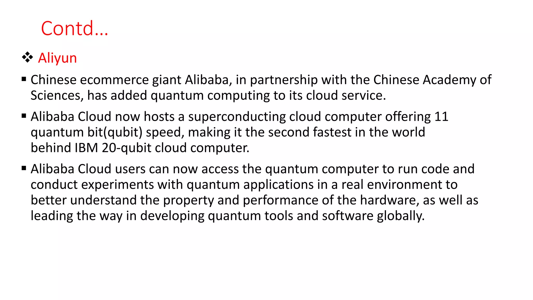 Quantum Computing in Cloud | PPTX