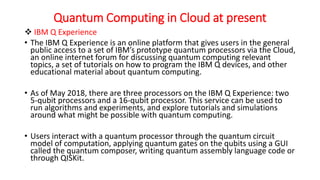 Quantum Computing in Cloud | PPTX