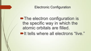 Quantum and-electronic-configuration | PPTX | Chemistry | Science