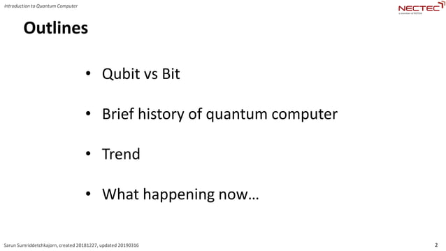 Introduction to Quantum Computer | PDF