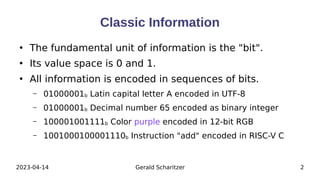 Quantum Computing Fundamentals 2023-04-14 | PPT