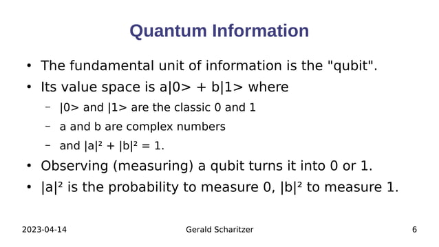 Quantum Computing Fundamentals 2023-04-14 | PPT