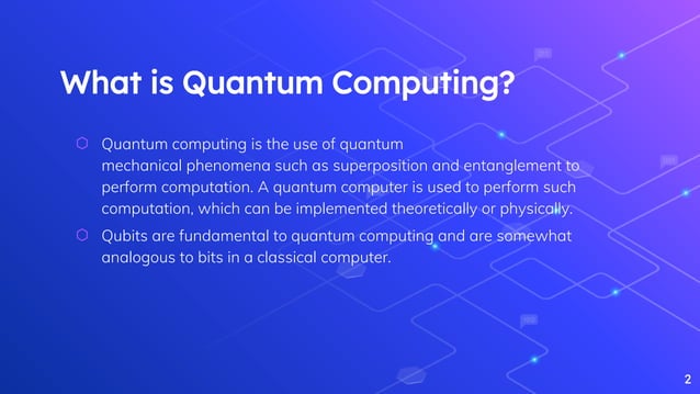 Quantum computing seminar | PPTX