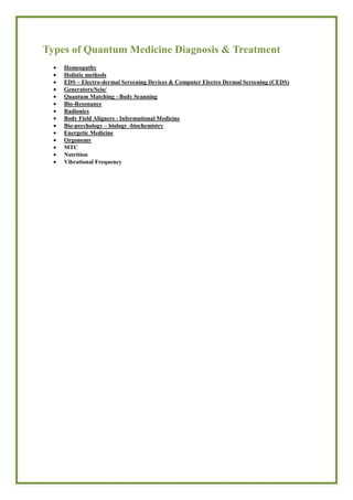 Quantum medicine | PDF