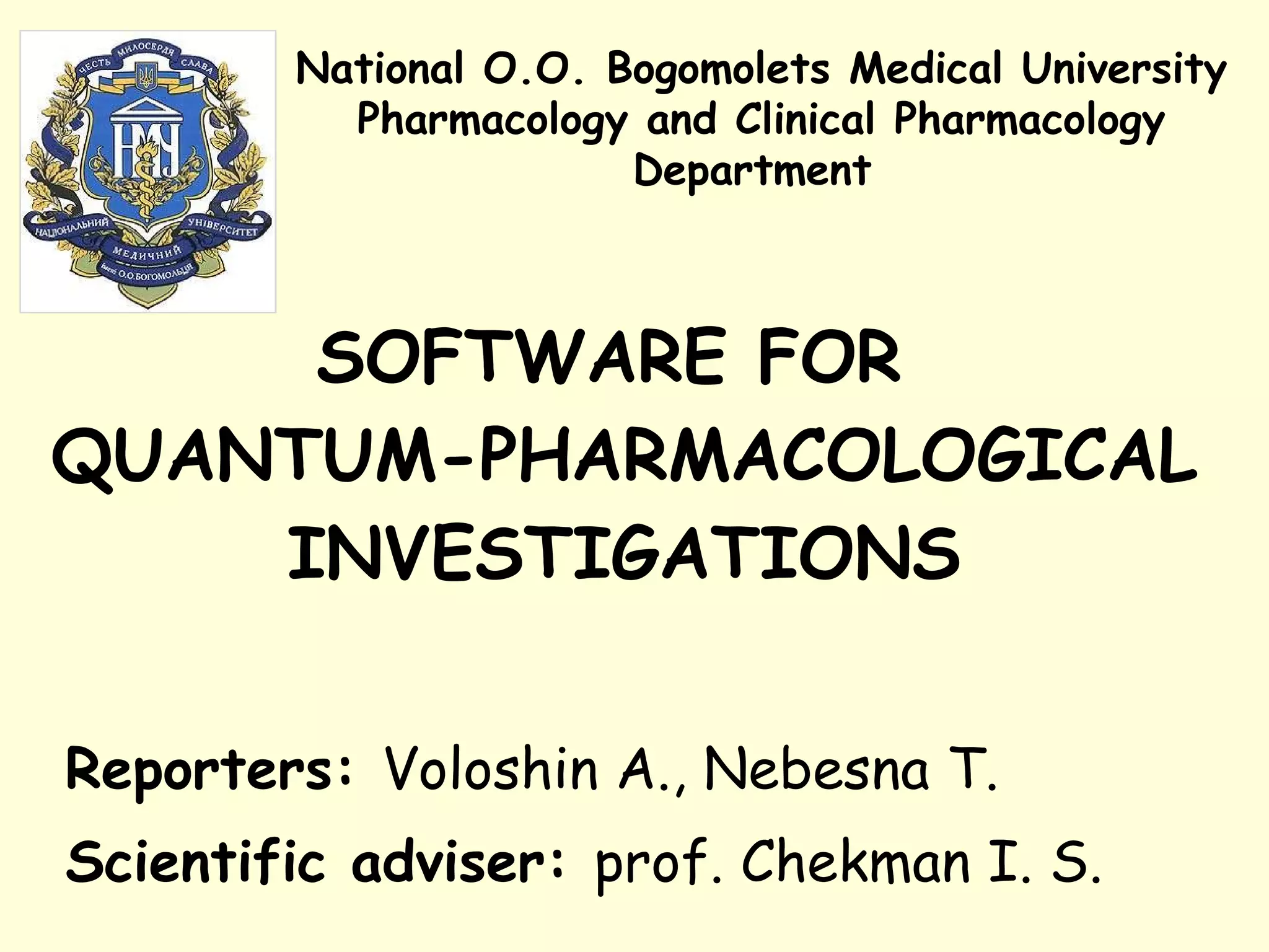 Quantum pharmacology. Basics | PPT