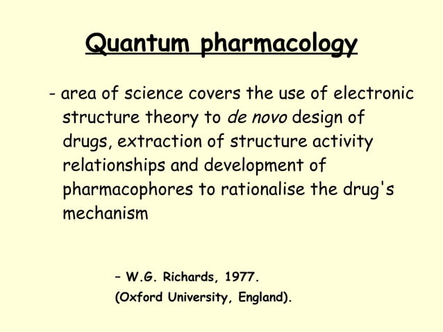 Quantum pharmacology. Basics | PPT