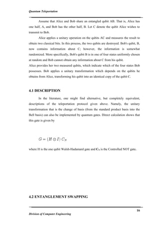 Quantum Teleportation | PDF