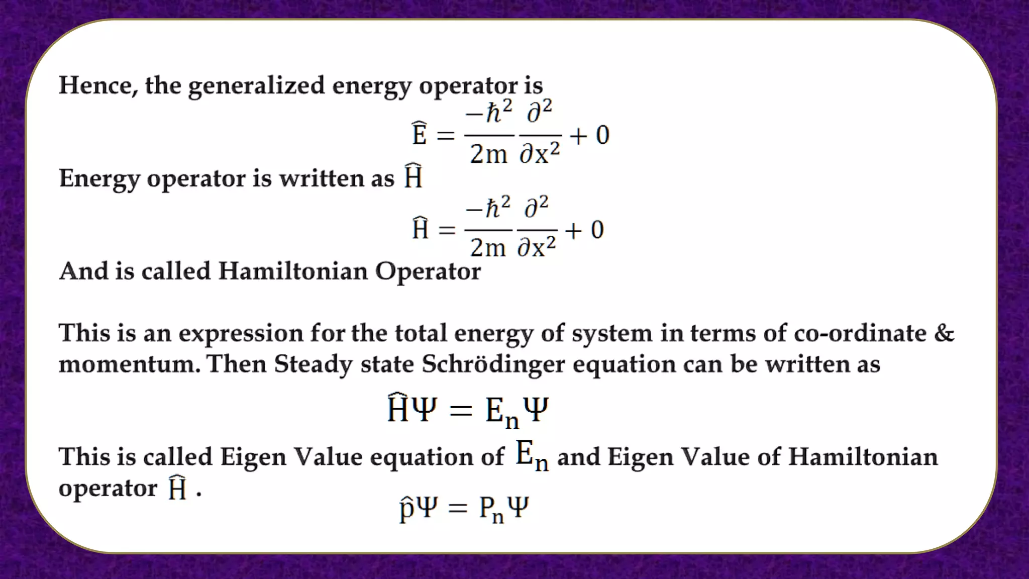 Expectation Value And Operator In Quantum Physics Ppt