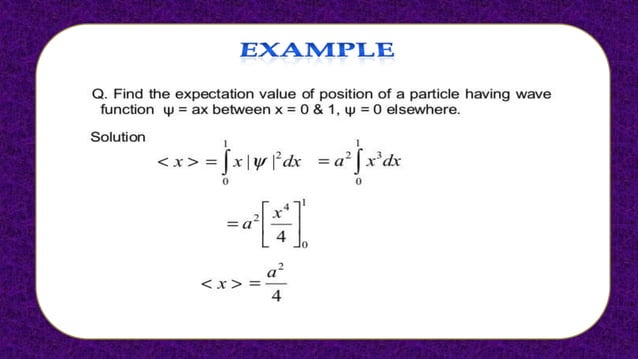 Expectation Value And Operator In Quantum Physics Ppt