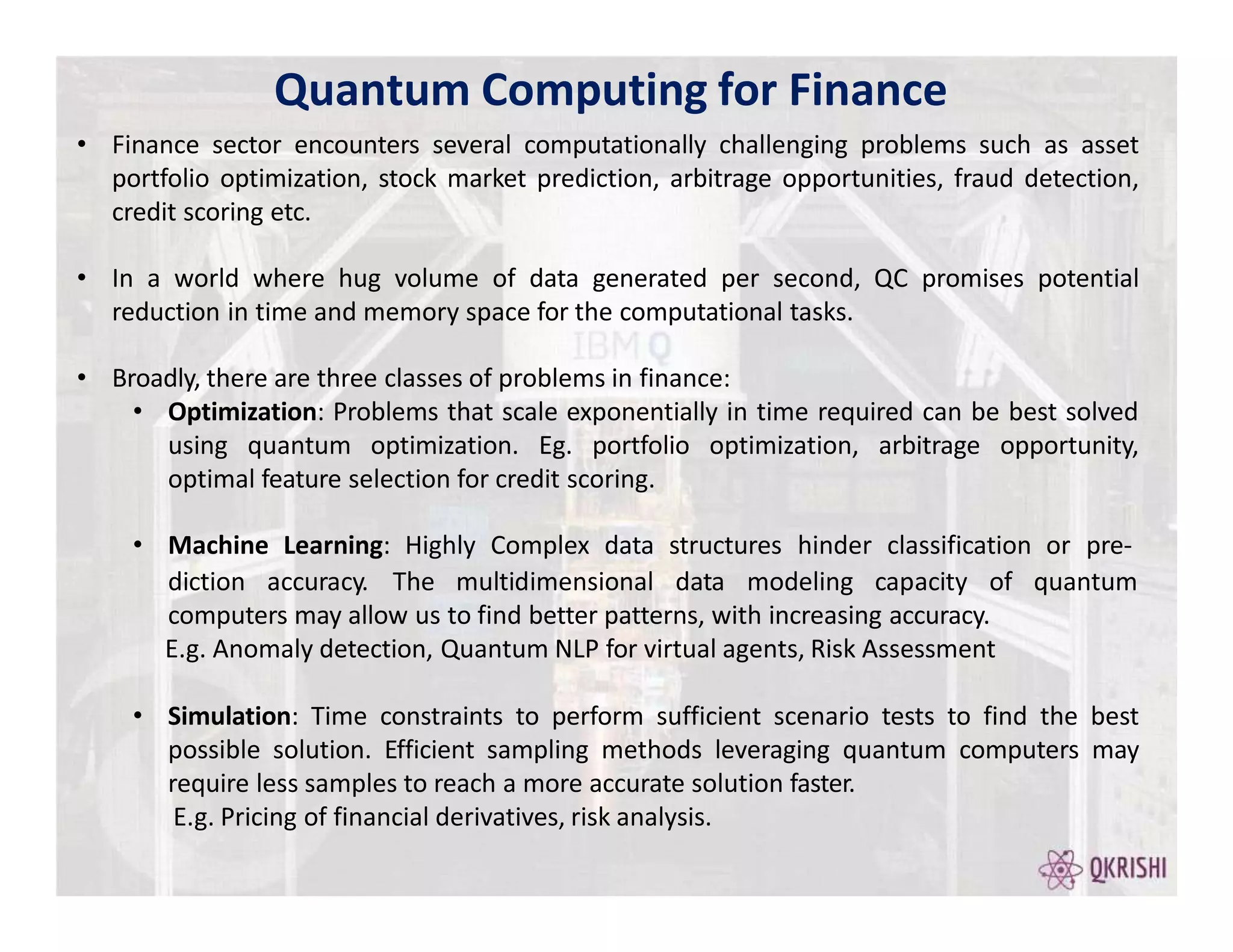 Quantum & AI in Finance | PPTX | Physics | Science