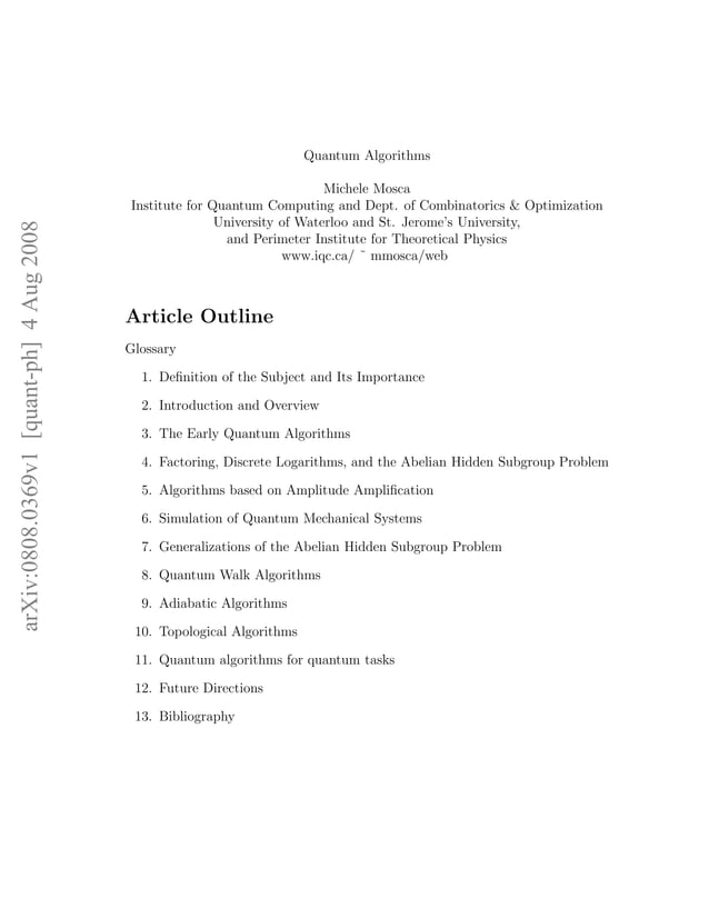 Algoritmo quântico | PDF