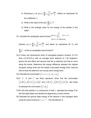 Quantum assignment | PDF | Physics | Science