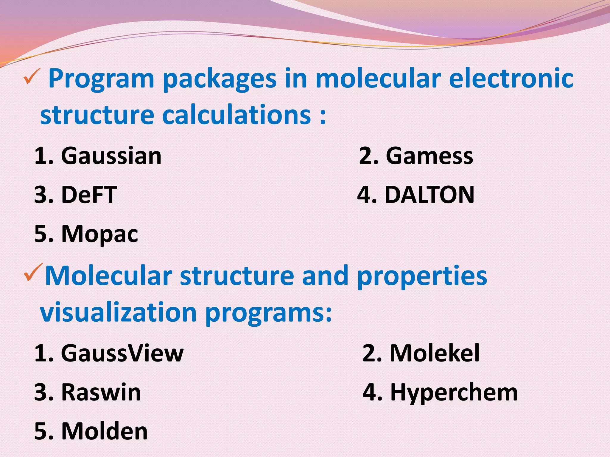 Quantum calculations and calculational chemistry | PPTX