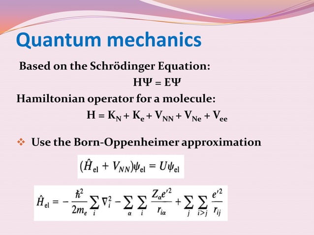 Quantum calculations and calculational chemistry | PPTX