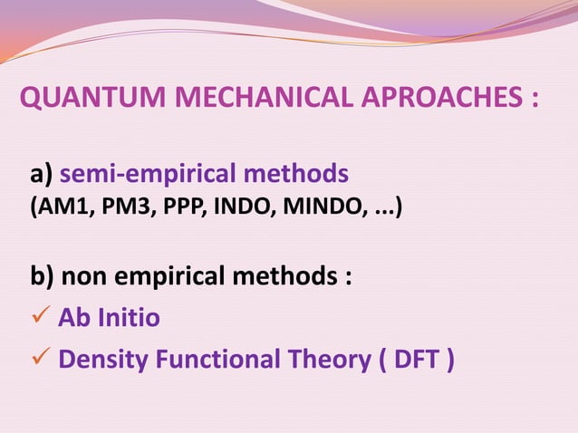 Quantum calculations and calculational chemistry | PPTX