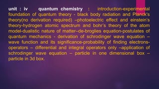 Quantum chemistry | PPTX