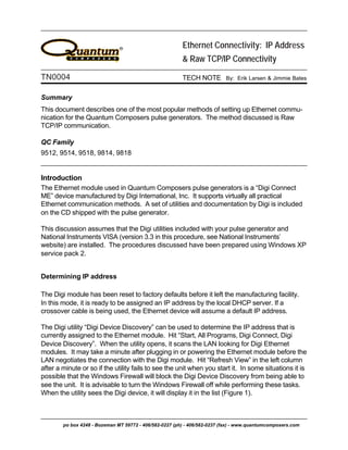Quantum composers white paper ethernet connectivity | PDF | Computer Networking | Computing