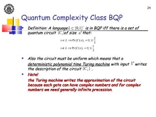 Quantum Computation and Algorithms | PPT | Physics | Science