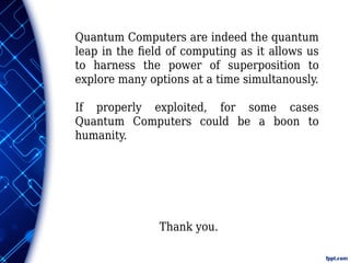 The Evolution of Quantum Computers | PDF