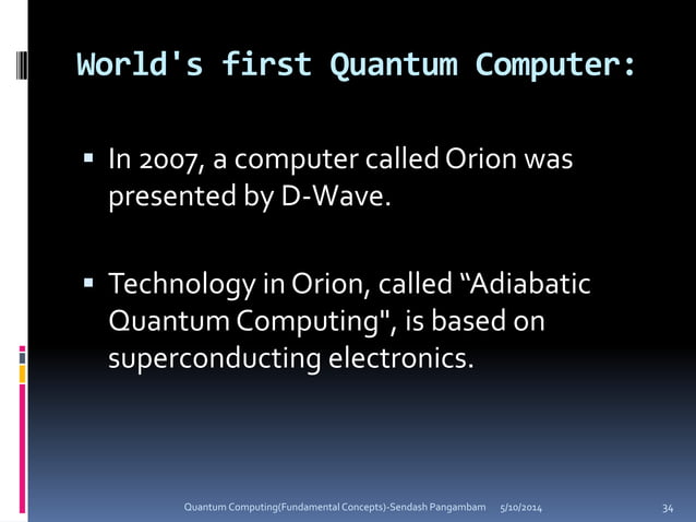 Quantum Computing Basic Concepts Ppt