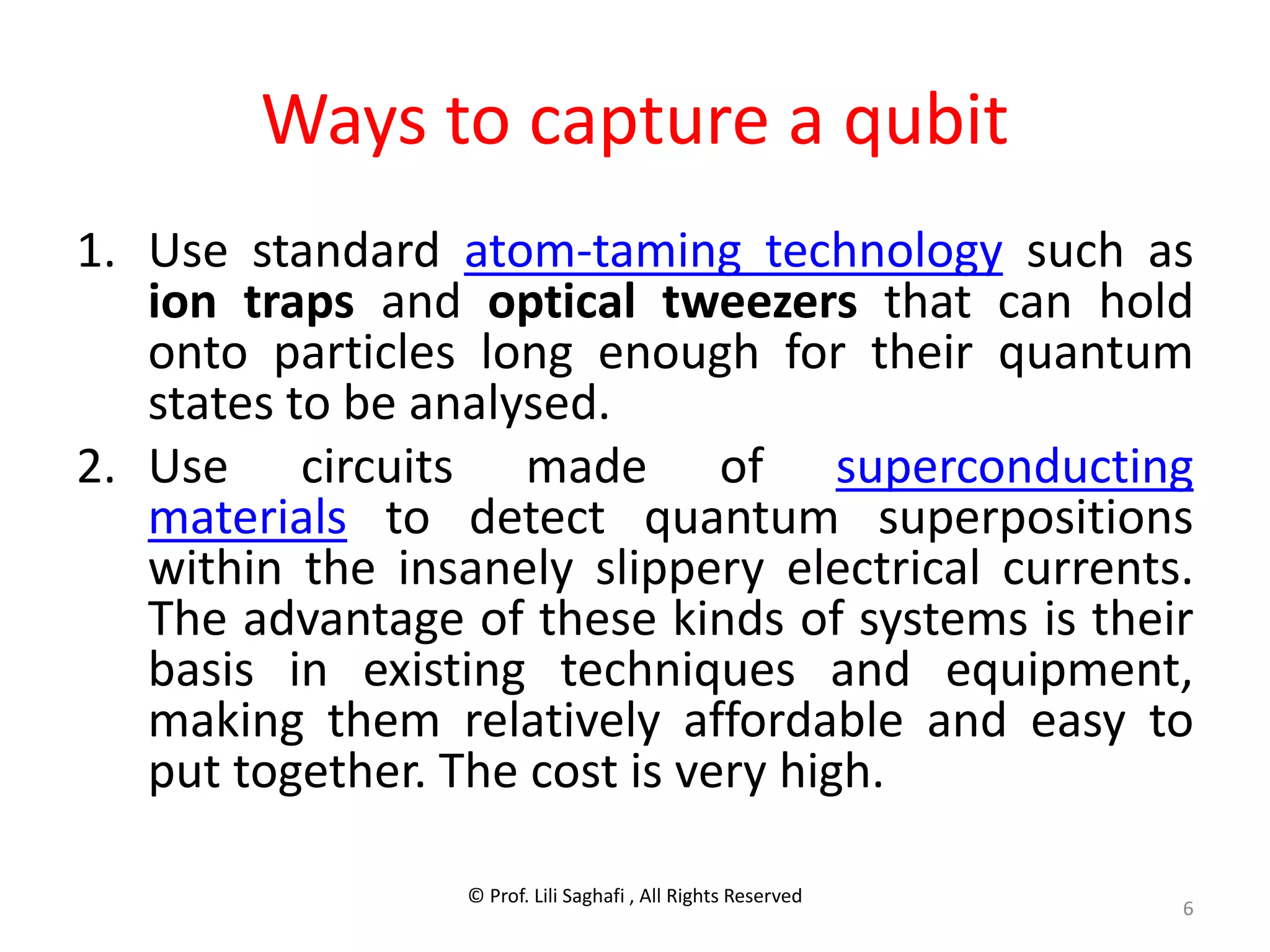 Quantum computers new generation of computers part10 New Qubits Type | PPT
