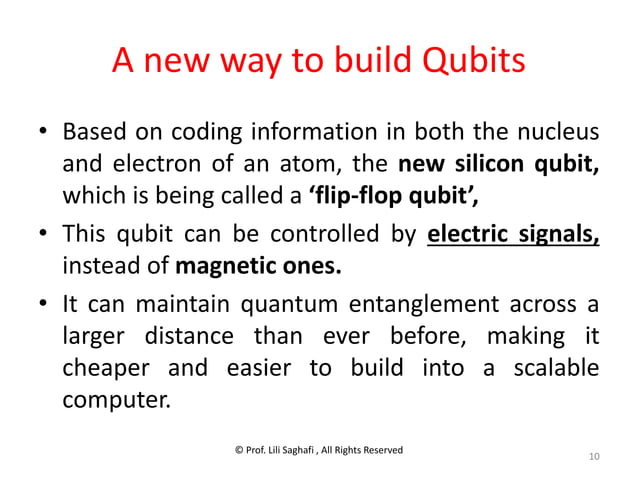 Quantum computers new generation of computers part10 New Qubits Type | PPT