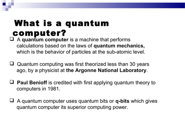 Quantum Computing | PPT