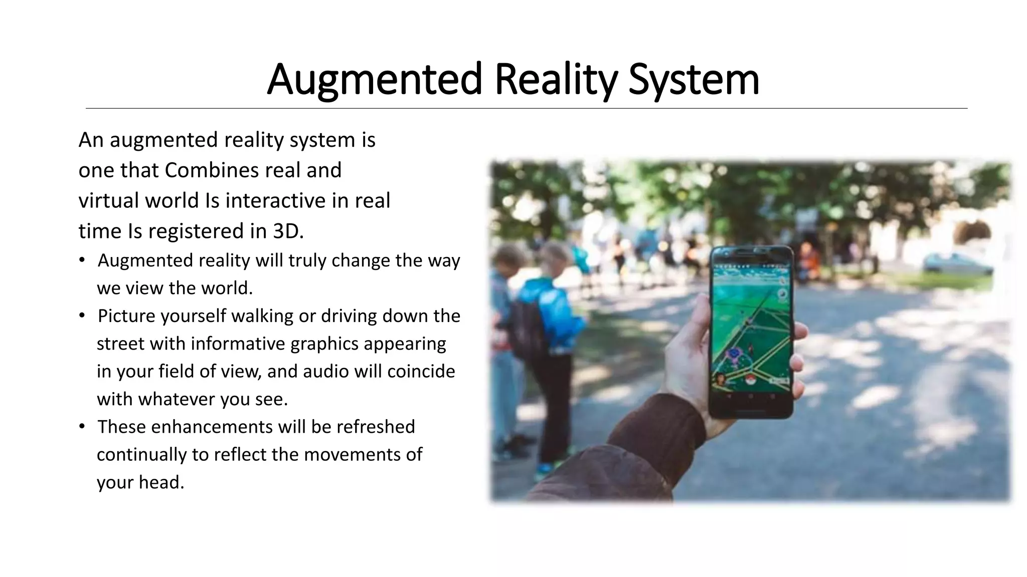 AN Introduction to Augmented Reality(AR) | PPT