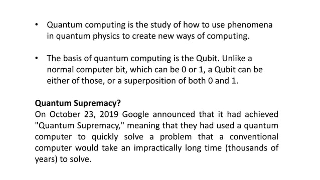 An Introduction to Quantum computing | PPT