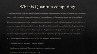 Quantum Computing and what is qbits.pptx | Free Download