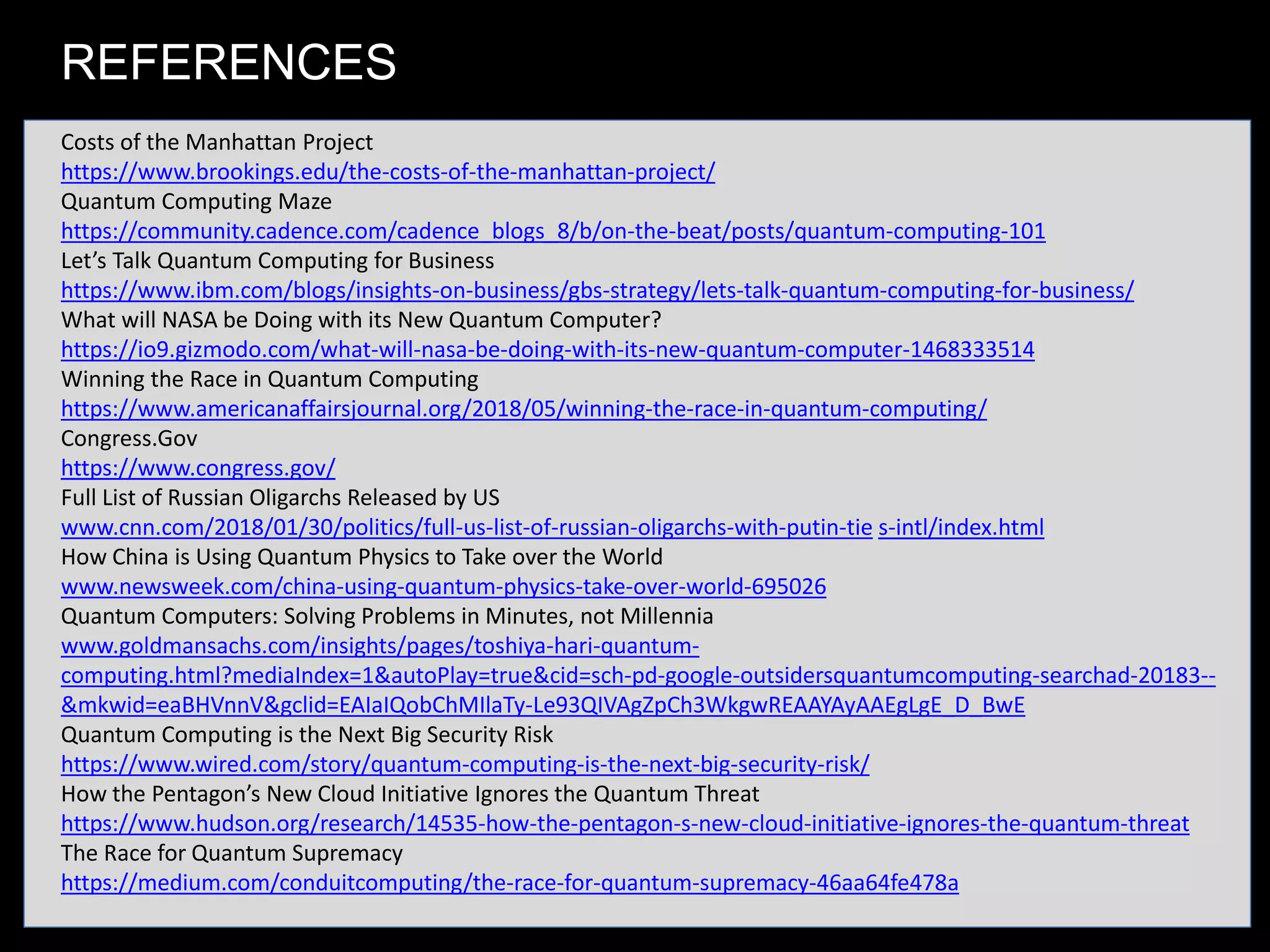 Quantum Computing: A Primer on U.S. Preparedness | PPTX