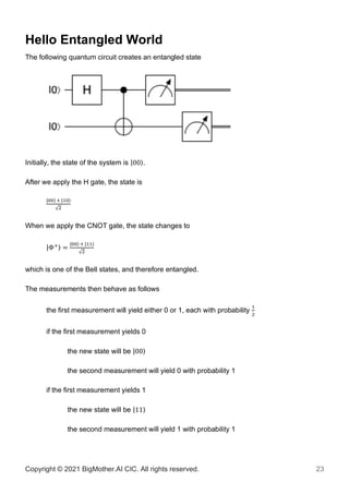 Quantum Computing 101, Part 2 - Hello Entangled World | PDF