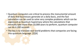 Quantum Computing and AI | PPTX