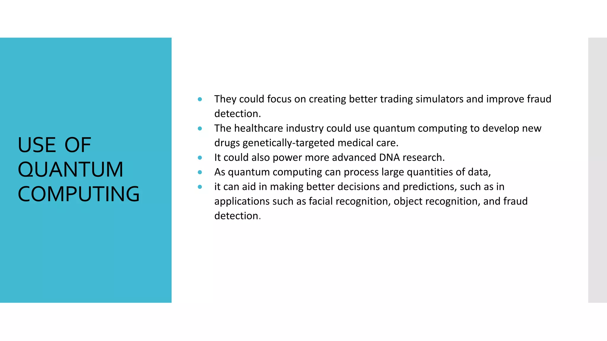 Quantum Computing Applicationpptx Physics Science