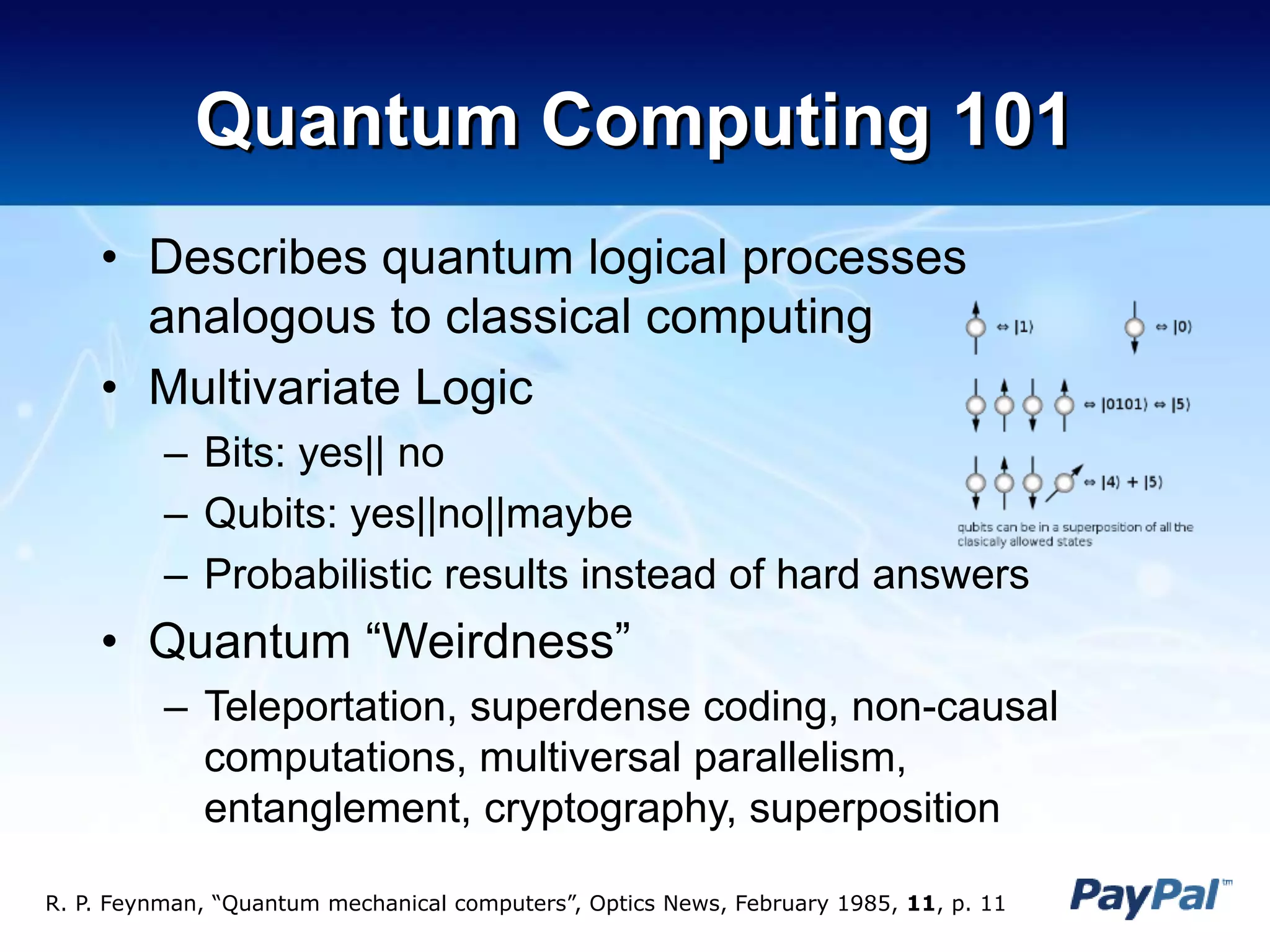 Quantum Computing in a Nutshell: Grover's Search and the World of Quantum Computing Part 1 | PPT