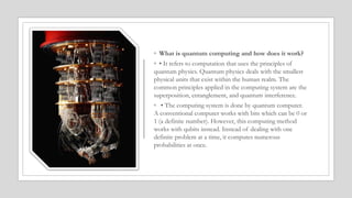 Quantum Computing in Health-care [Saswat].pptx | Physics | Science