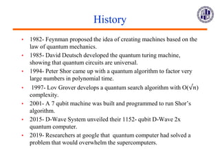 Quantum computing in machine learning | PPTX
