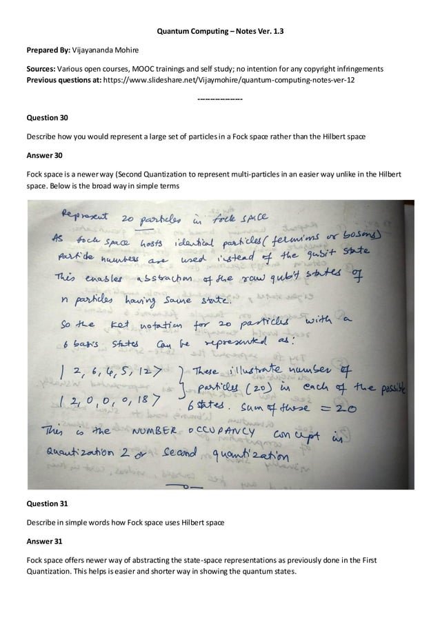 Quantum Computing Notes Ver 1.3 | PDF