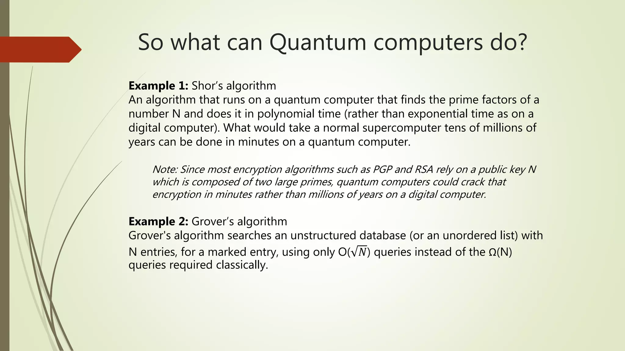 Quantum Computing and its security implications | PPTX