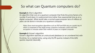 Quantum Computing and its security implications | PPTX