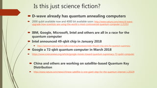 Quantum Computing and its security implications | PPTX